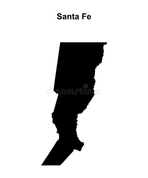 Santa Fe Outline Map Stock Vector Illustration Of Empty 360326253