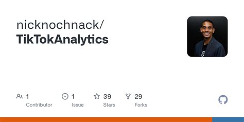Github Nicknochnack Tiktokanalytics