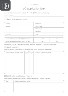 IoD Application Form Institute Of Directors Fill And Sign Printable Template Online