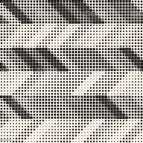 원활한 불규칙 한 기하학적 패턴입니다 추상 흑백 하프톤 배경입니다 벡터 혼란 사각형 지그재그 텍스처 0명에 대한 스톡 벡터 아트