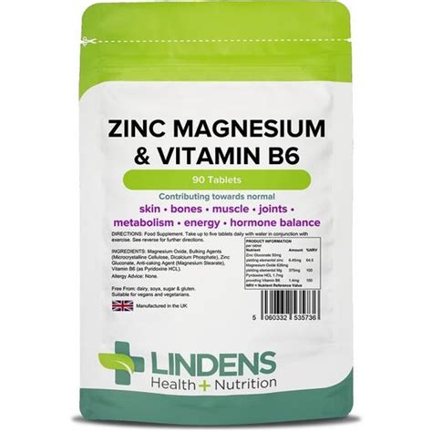 Lindens Zinc Magnesium And Vitamin B6 Tablets Sales And Offers