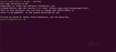 Cut Command In Linux Dataflair