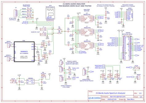 21 Bands Audio Spectrum Analyzer Simple Oshwlab