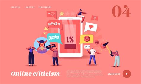 온라인 비판 소셜 네트워크 괴롭힘 방문 페이지 템플릿 스마트폰에서 괴롭힘을 당하는 캐릭터는 피해자를 괴롭히고 위협합니다 사이버 괴롭힘 홍수 만화 사람들 벡터