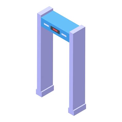 Premium Vector Metal Detector Gate Scanning For Weapon Detection Isometric View