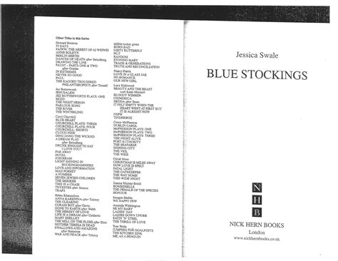 Blue Stockings Full Script Other Titles In This Series Howard Brenton