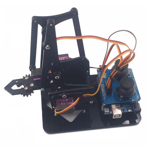 Mearm Diy 4dof Arduino Robot Arm 4 Axis Rotating Robot Arm With Joystick Button Controller