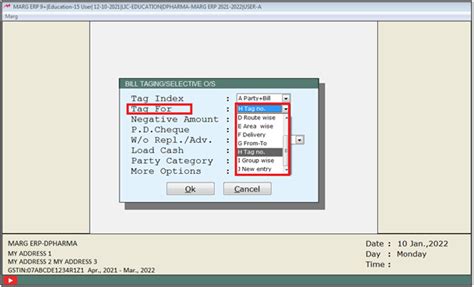 How To Un Tag Bills From Selected Tag In Marg Software