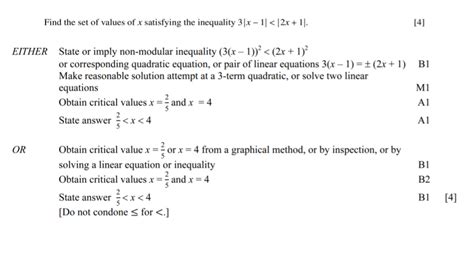 Modulus Functions A Level Past Paper Questions For Cambridge 9709