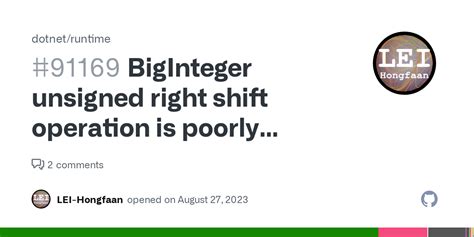 biginteger unsigned right shift operation is poorly designed and