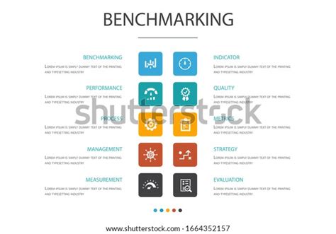Benchmarking Infographic Option Conceptperformance Process Stock Illustration