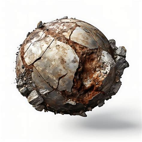 Premium Ai Image Isolated Mine Explosive Spherical Grey On White Background T On White