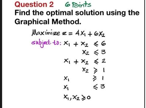 Solved Question 26 Pints Find The Optimal Solution Using The
