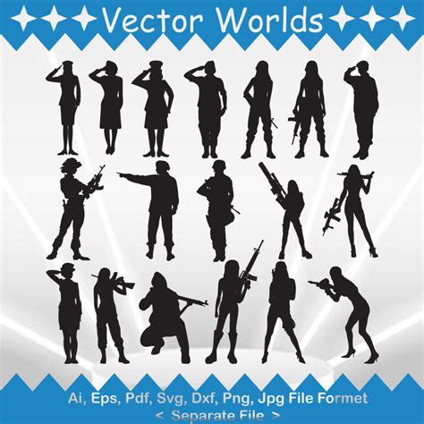 Military Woman Svg Vector Design Masterbundles
