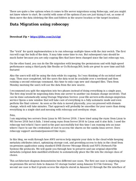 Fillable Online How To Migrate File Server Data With Permissions Using