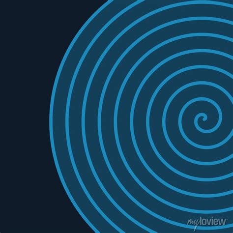 Radial Spiral Curl Vector Background Stock Vector Illustration Wall Mural • Murals Wave Round