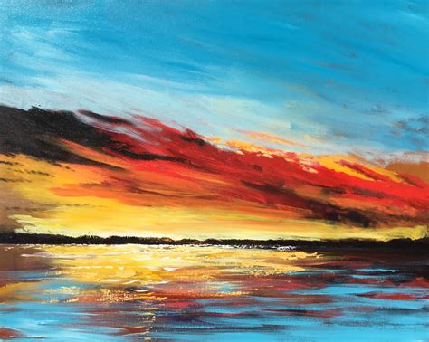 Abstract Ocean Landscape Painting