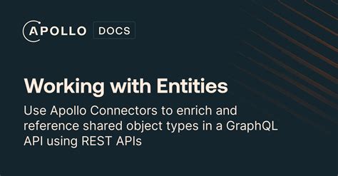 Working With Entities Apollo Graphql Docs