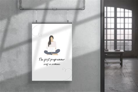 Girls Who Code Wall Art Computer Science Programming Poster Inspirational Quote For