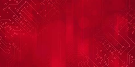 Digital Technology Futuristic Internet Network Connection Red Background Abstract Cloud Cyber