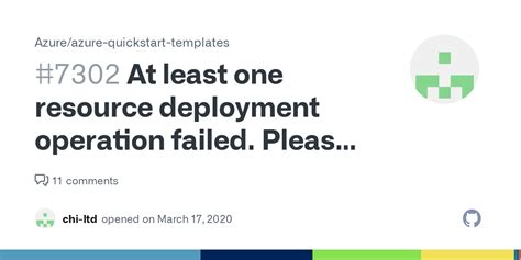 At Least One Resource Deployment Operation Failed Please List