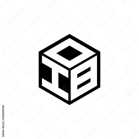 Ibo Letter Logo Design With White Background In Illustrator Cube Logo
