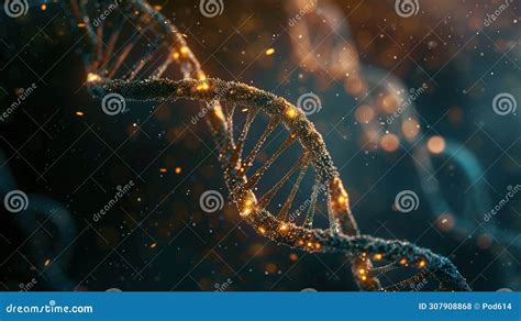 3d Dna Double Helix Strand Transformative Medical Research Genetical