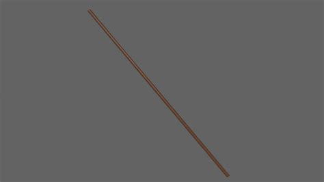 Artstation Pbr Wushu Stick Wood3 Game Assets