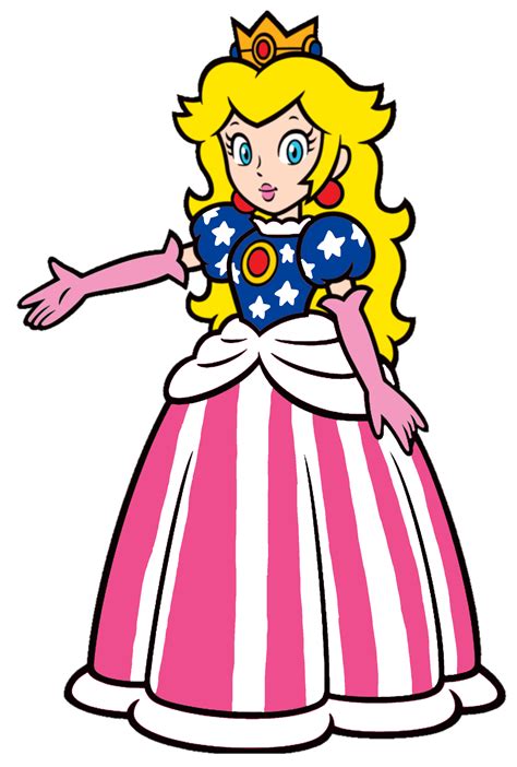 Super Mario Peach Patriotic Outfit 2d By Joshuat1306 On Deviantart
