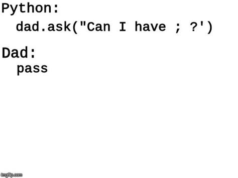 python wants a semicolon r programmerhumor