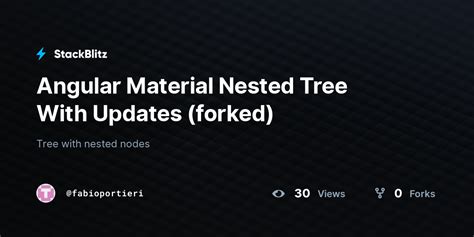 Angular Material Nested Tree With Updates Forked StackBlitz