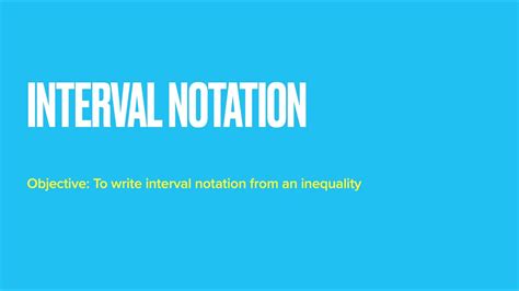 Interval Notation Youtube