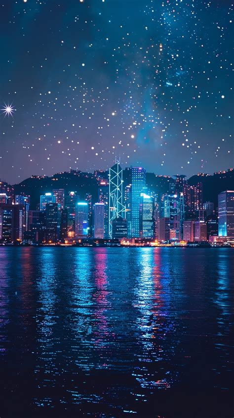 Free Starry City Night Photo City Stars Night Download At Stockcake