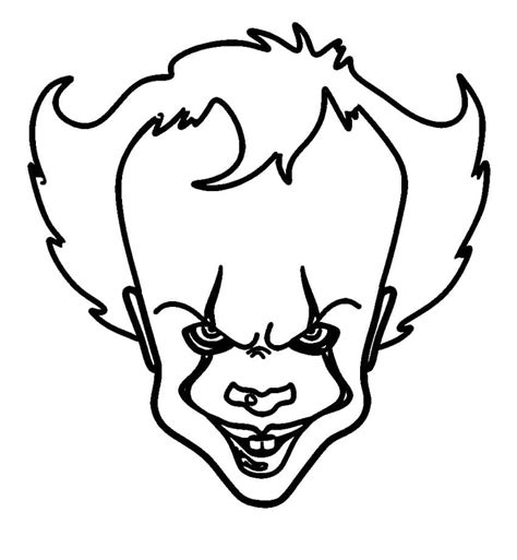 Pennywise Head Coloring Page Download Print Or Color Online For Free