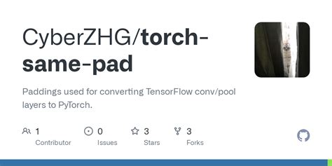 github cyberzhg torch same pad paddings used for converting