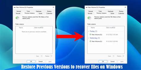 How To Enable Previous Versions To Recover Files On Windows 1110