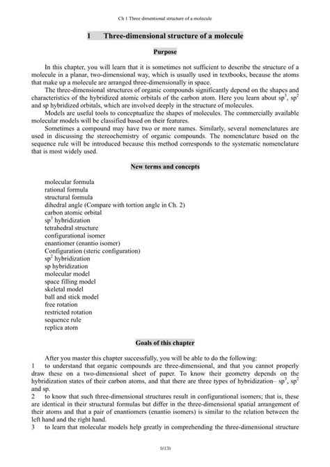 pdf 1 three dimensional structure of a molecule dokumen tips