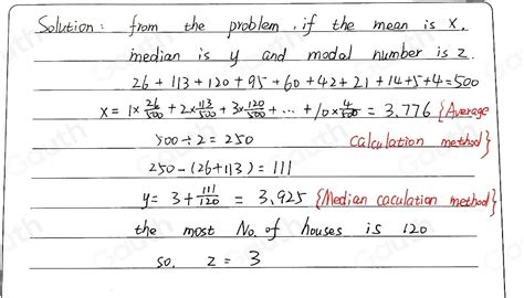 Solved Calculate The Mean Median And Modal Numbers Of Persons Per