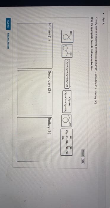 solved part a classily each of the following alcohols as a