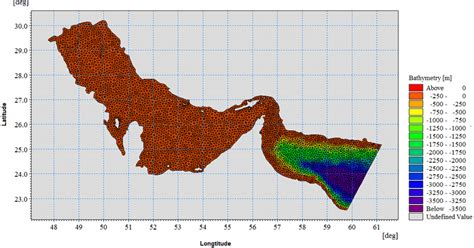 The Persian Gulf And Oman Sea Mesh Grid For Large Scale Modeling Download Scientific Diagram