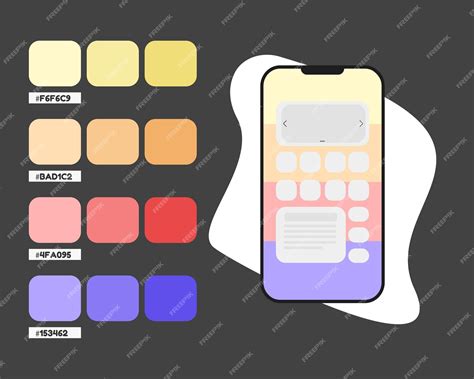 Premium Vector Cream Orange Red Mobile App Color Palette Color Codes For Mobile Application