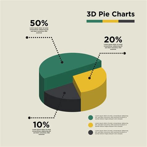 Premium Vector Vector 3 Dimensions Pie Chart Diagram Modern Presentation Vector For Business