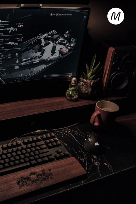Cosy And Moody Desk Setup Gaming Room Setup Desktop Setup Gamer Setup