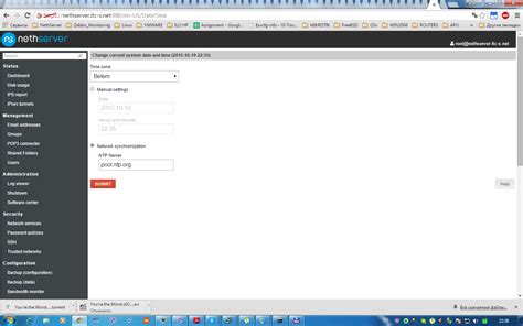 Timezone Problem With The Update Buton On Disk Usage Bug Nethserver