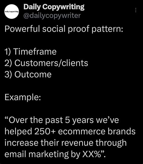 Powerful Social Proof Pattern 1 Timeframe 2 Customersclients 3