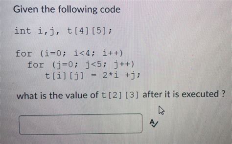 Solved Declaration For An Integer 2 D Array X With The Size