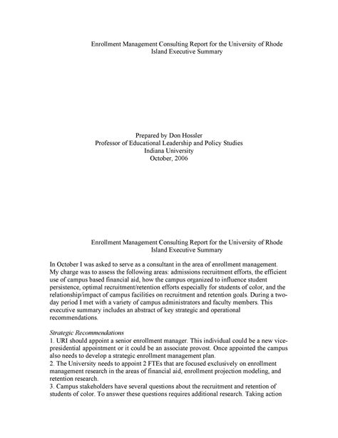 Business Consultant Report Template