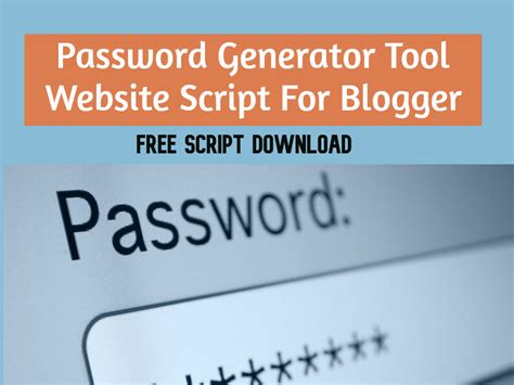 Password Generator Tool Script For Blogger Smart Hindi
