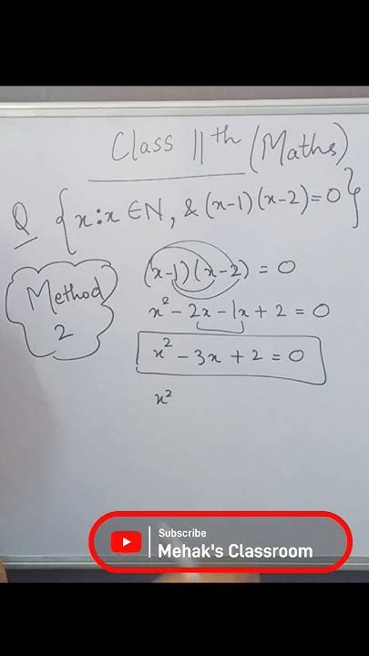 Example On Finite Set Method 2 Class 11 Maths Ch 1 Sets Mehakclassroom Shorts Class11