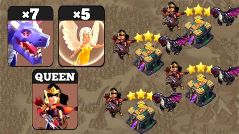 Queen Walk Dragon Town Hall 14 Strategy Best Air Walk Th14 Dragon